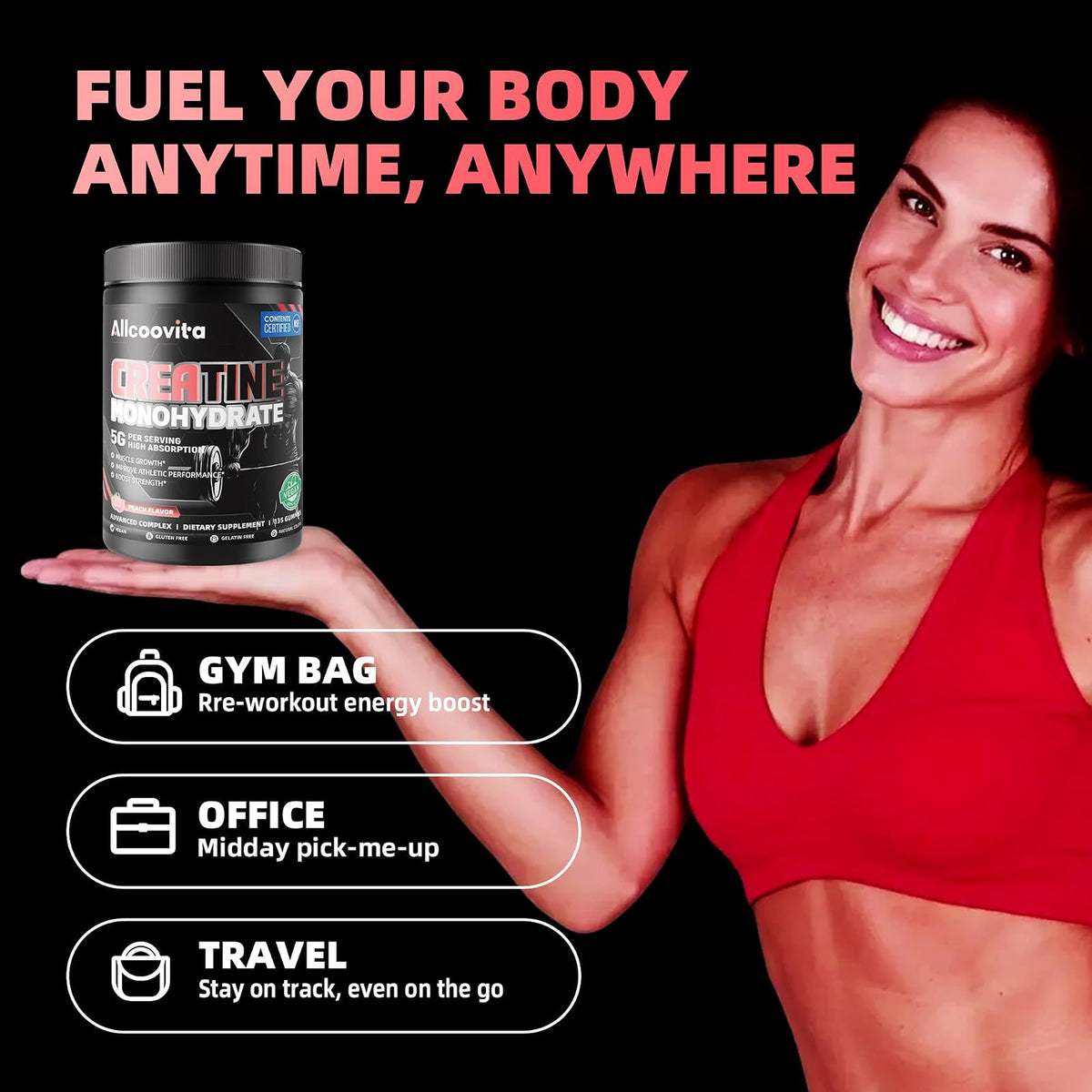 135 count creatine gummies for performance