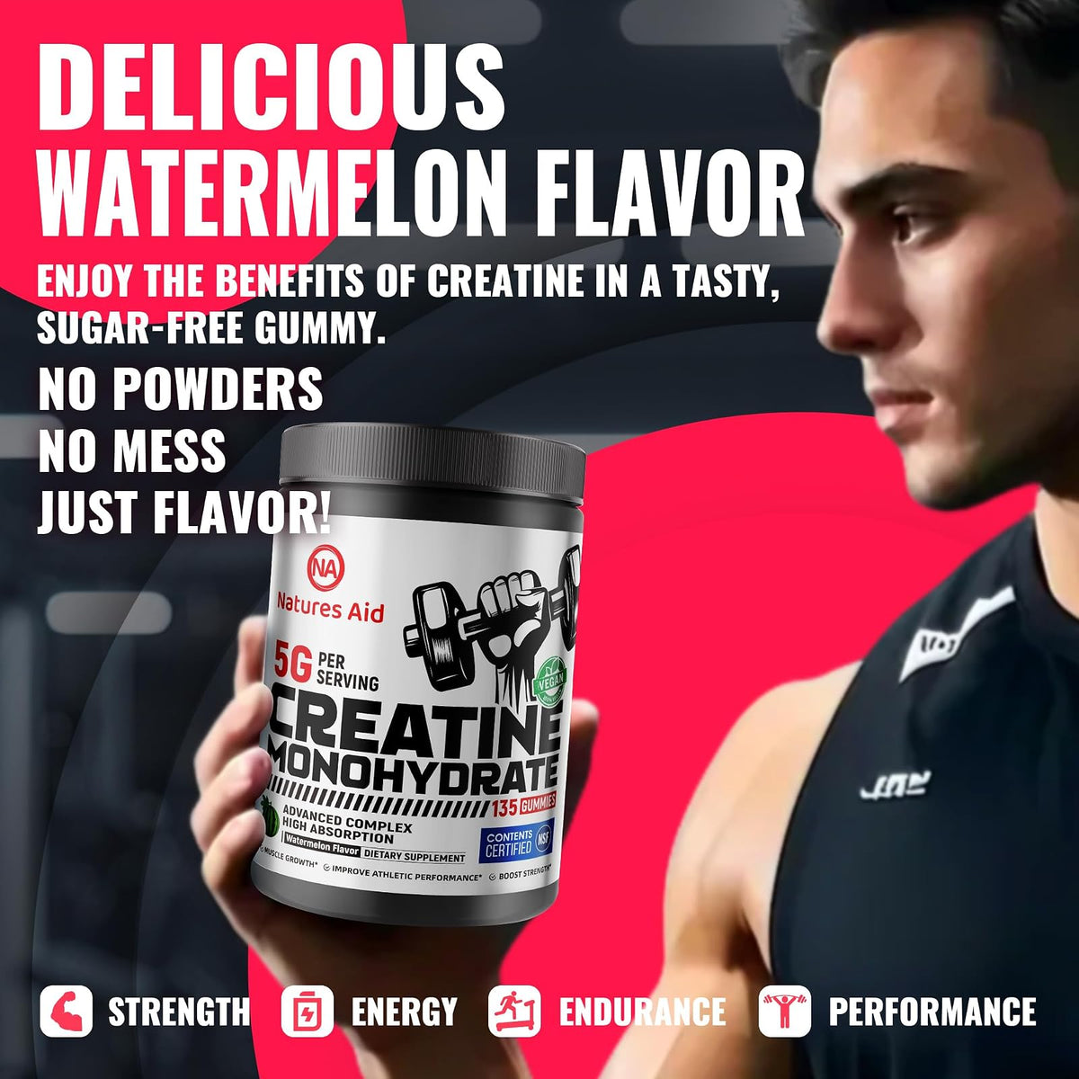 135 count creatine monohydrate gummies
