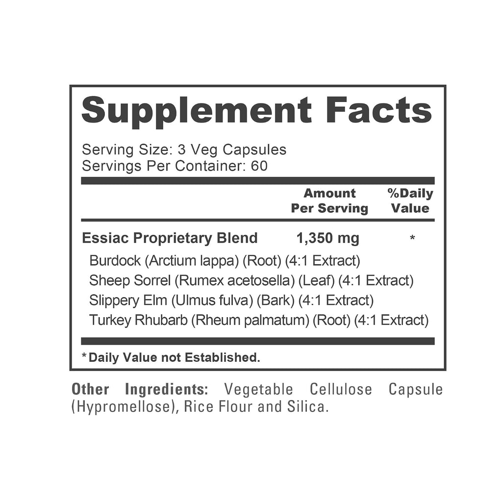 1350 mg Essiac tea capsules
