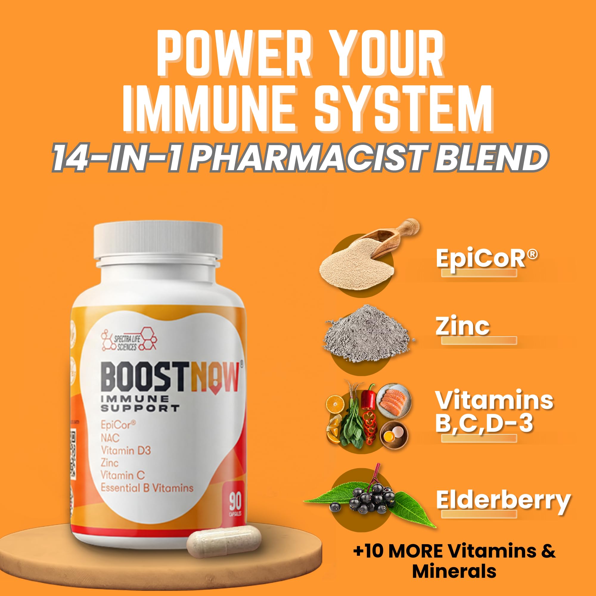 14-in-1 immune support formula capsules