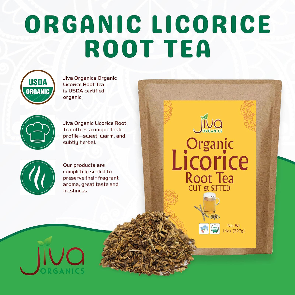 14 ounce licorice root tea bag