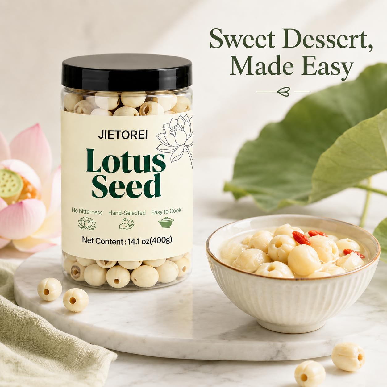14 oz dried lotus seeds pack