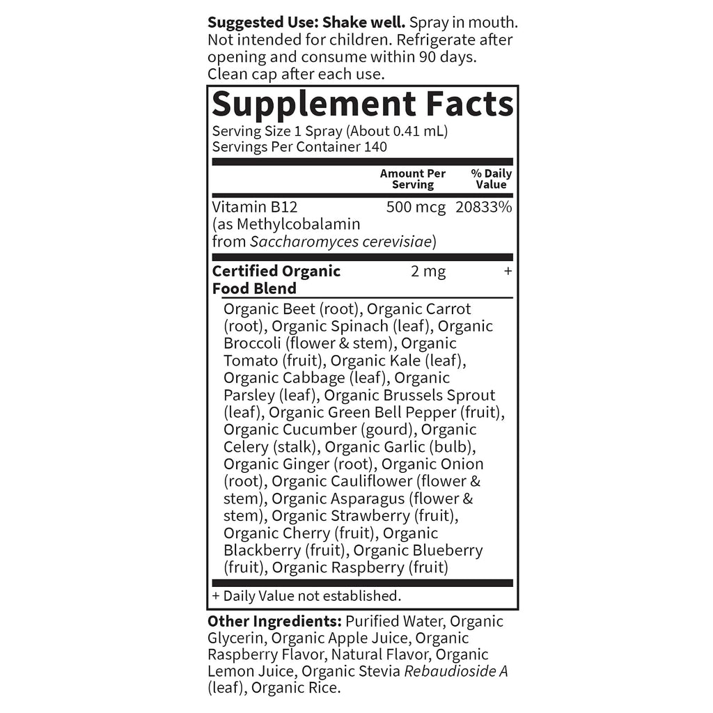 140 servings of Garden of Life B12