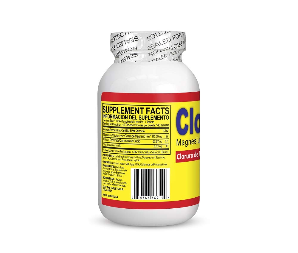 140 tablets for daily magnesium intake