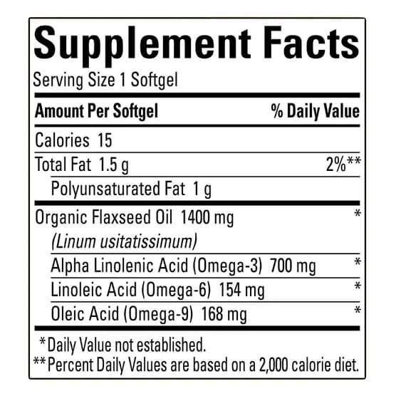 1400 mg flaxseed oil softgels