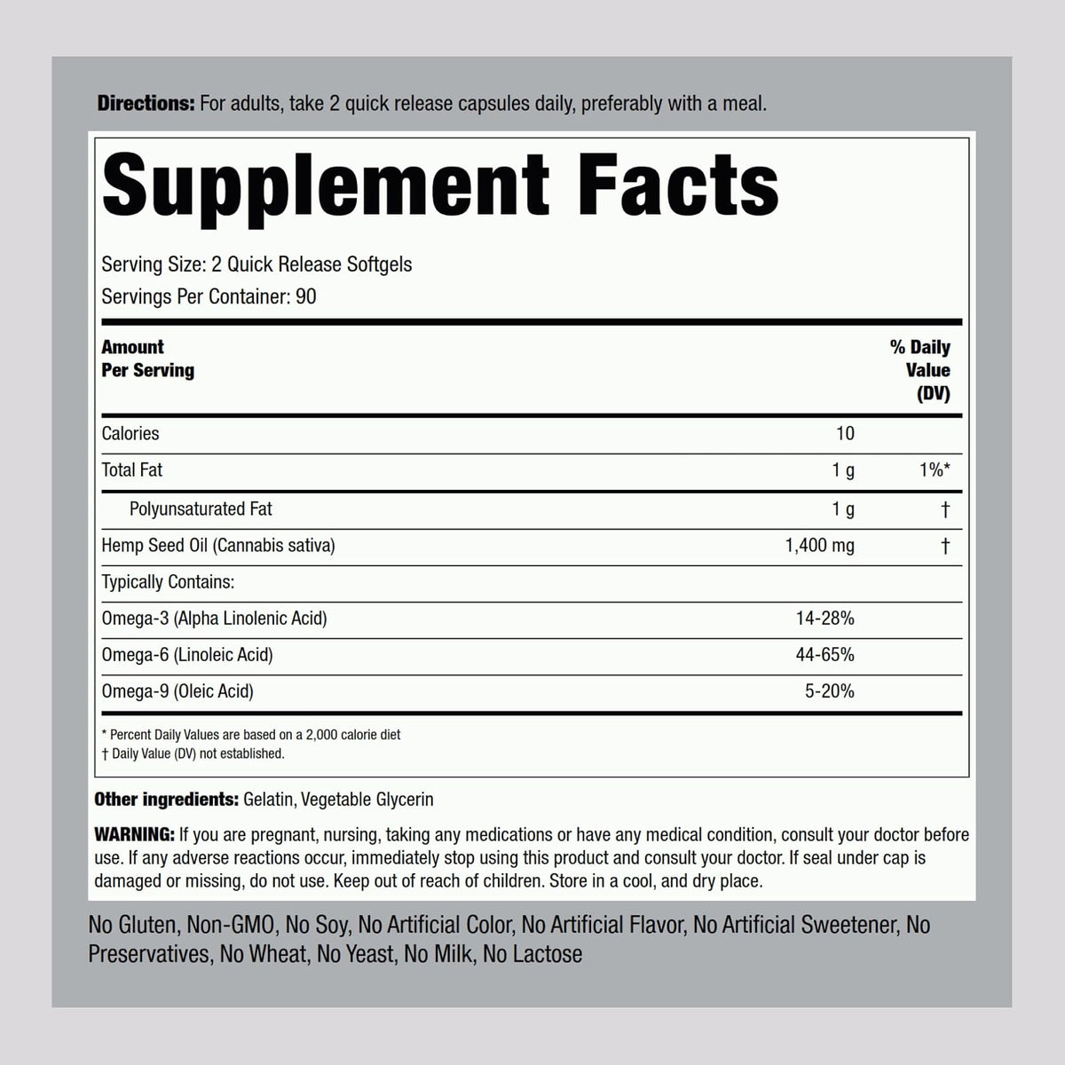 1400 mg hemp oil softgels