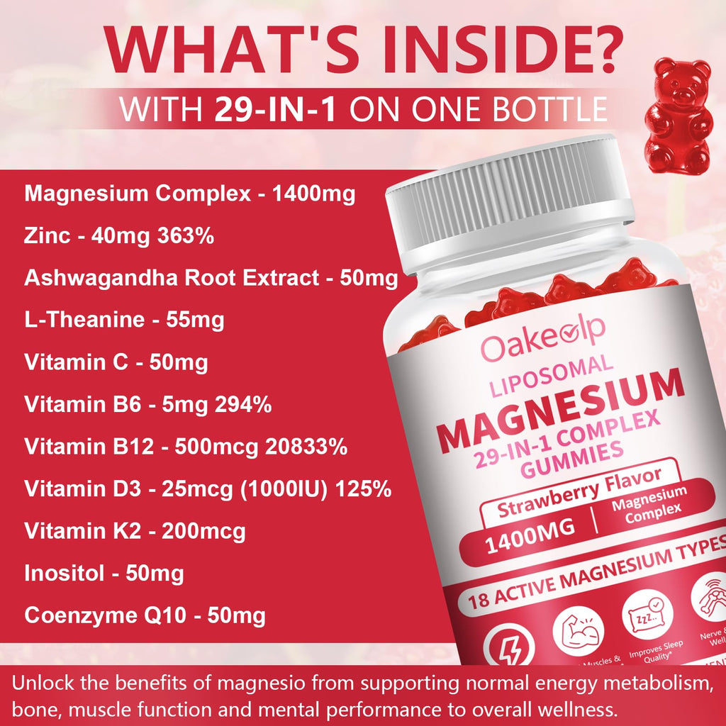 1400 mg magnesium gummies for muscle health