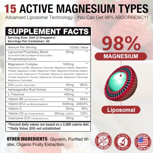 1400 mg magnesium supplement for relaxation