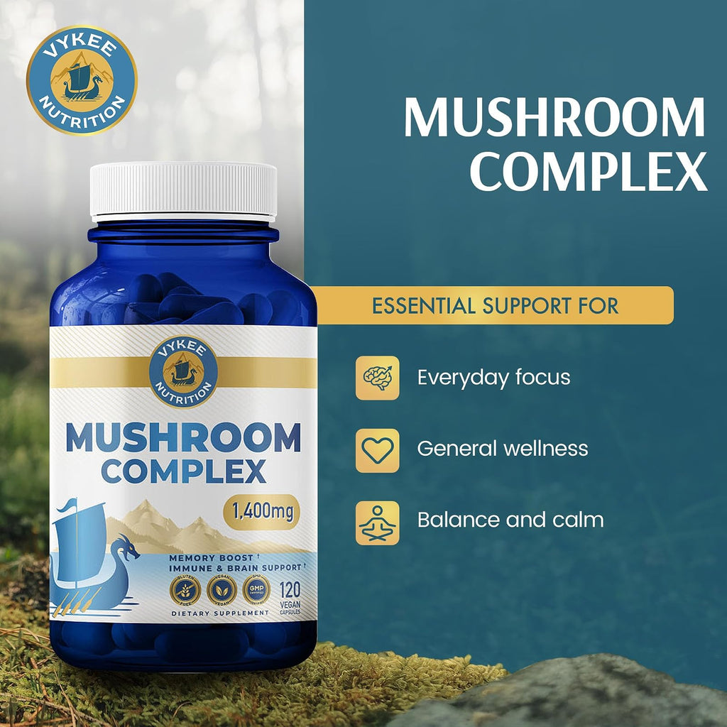 1400 mg mushroom blend for wellness