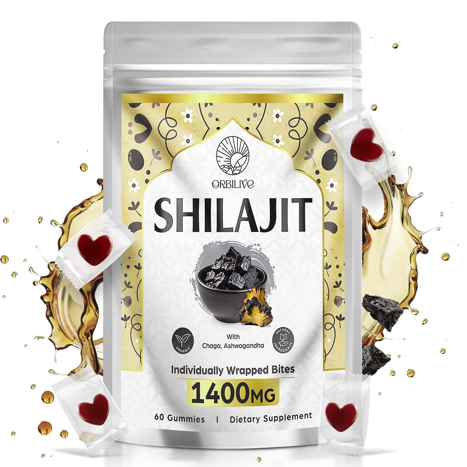 1400 MG shilajit gummies for energy