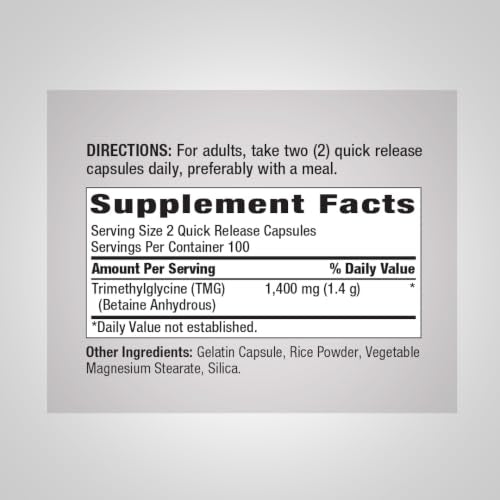 1400 mg TMG for wellness