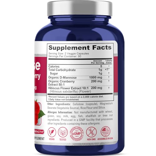 1400mg D-Mannose capsules for adults
