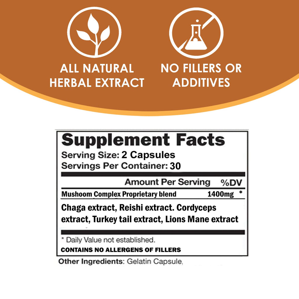 1400mg mushroom blend for vitality