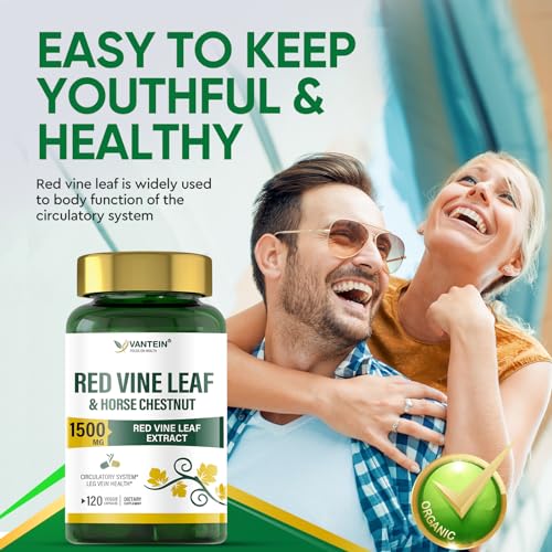 1400mg red vine leaf for healthy skin