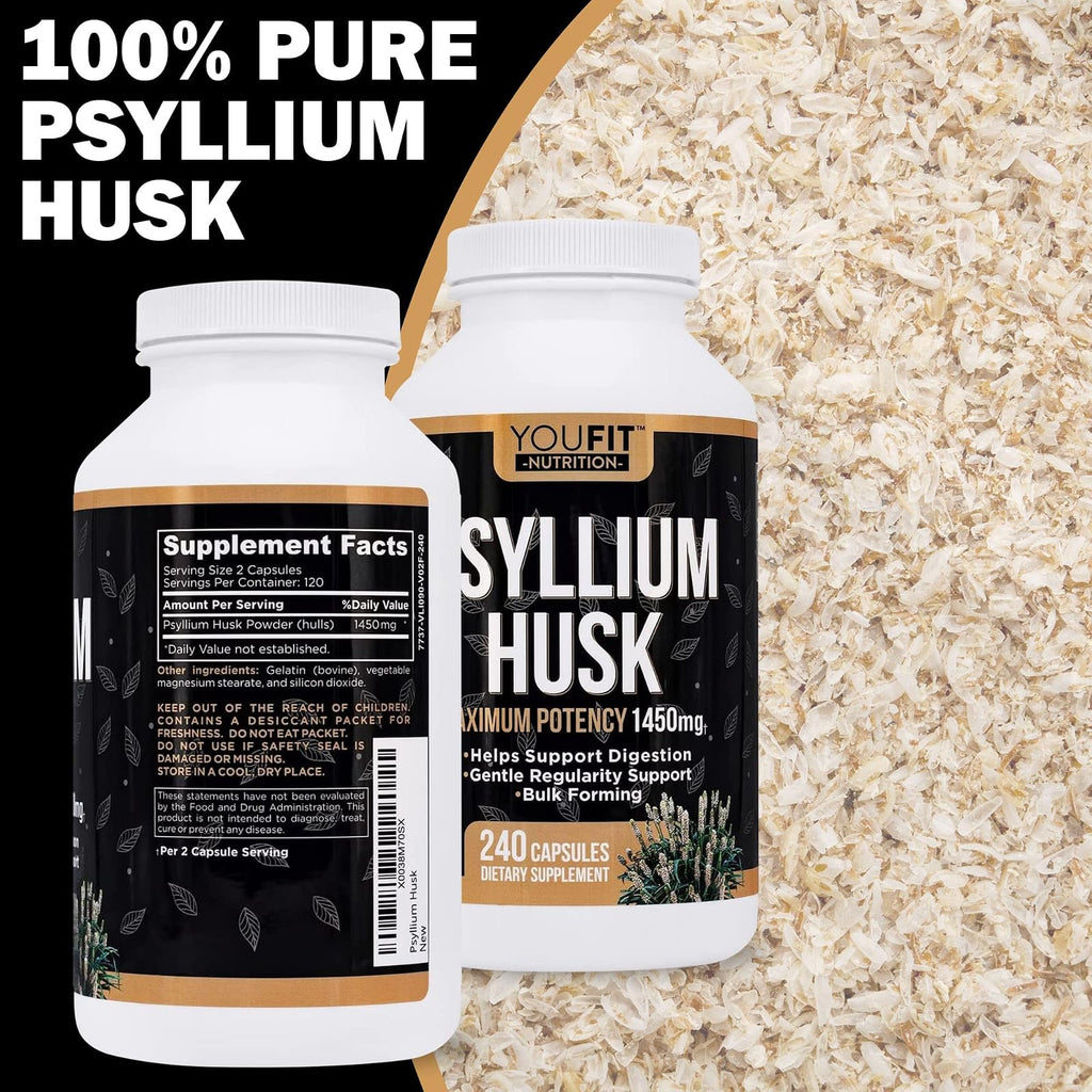 1450 mg psyllium for daily fibre