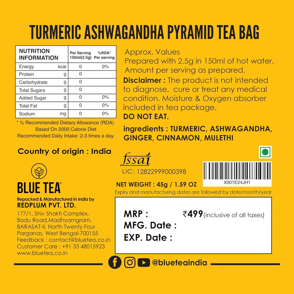 15 bags of soothing herbal tea
