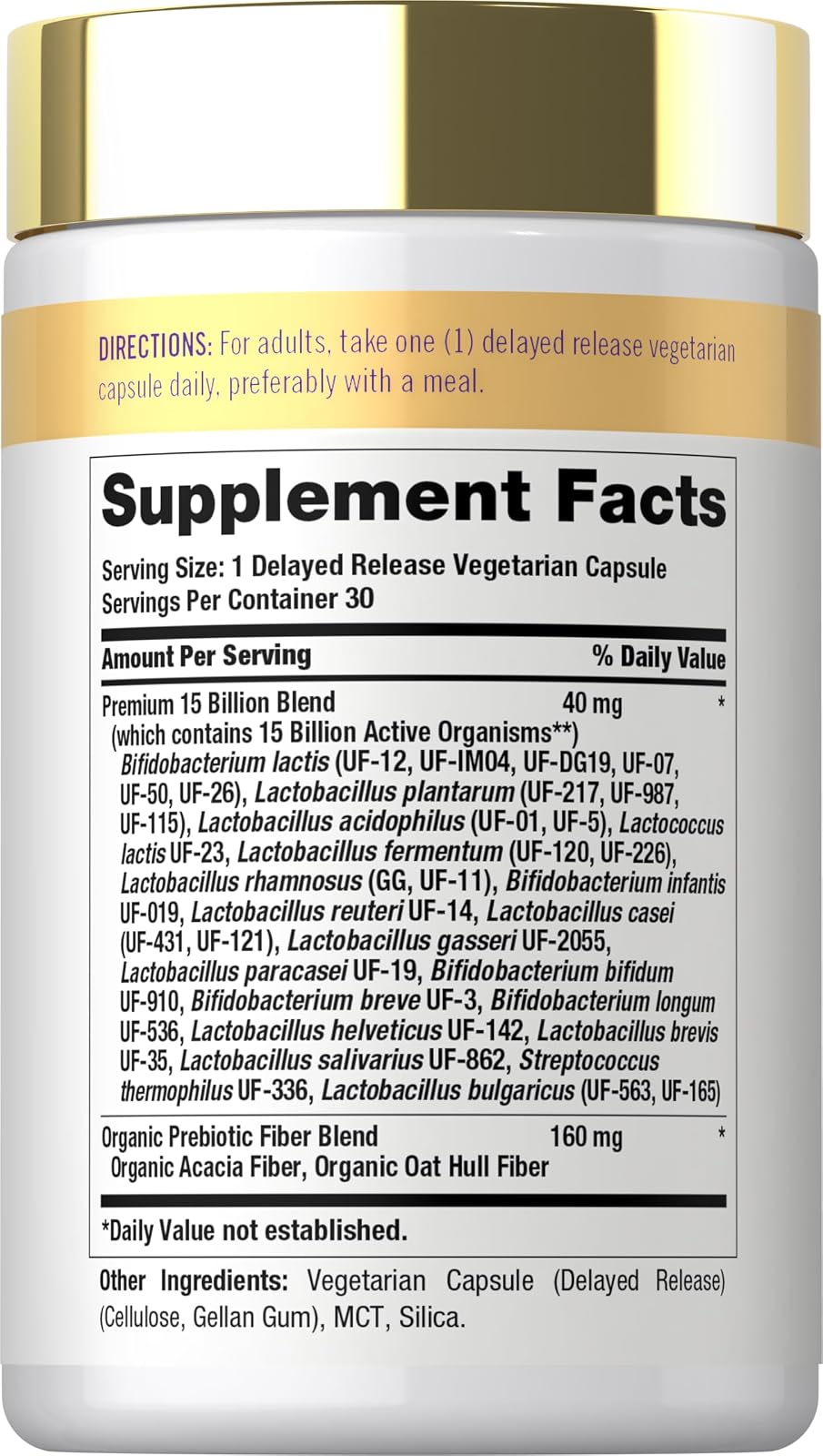 15 billion CFU probiotic supplement