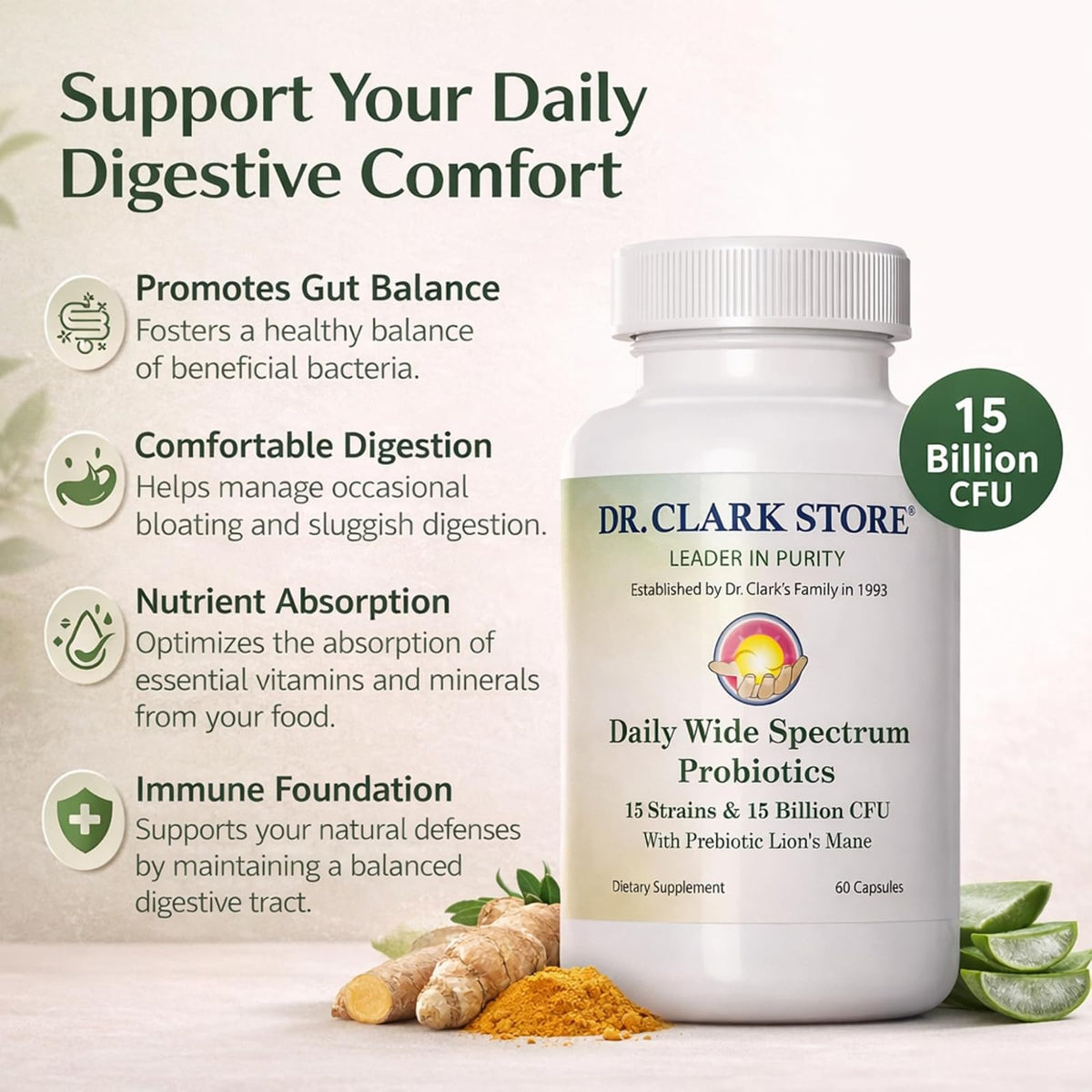 15 billion CFU probiotic supplement