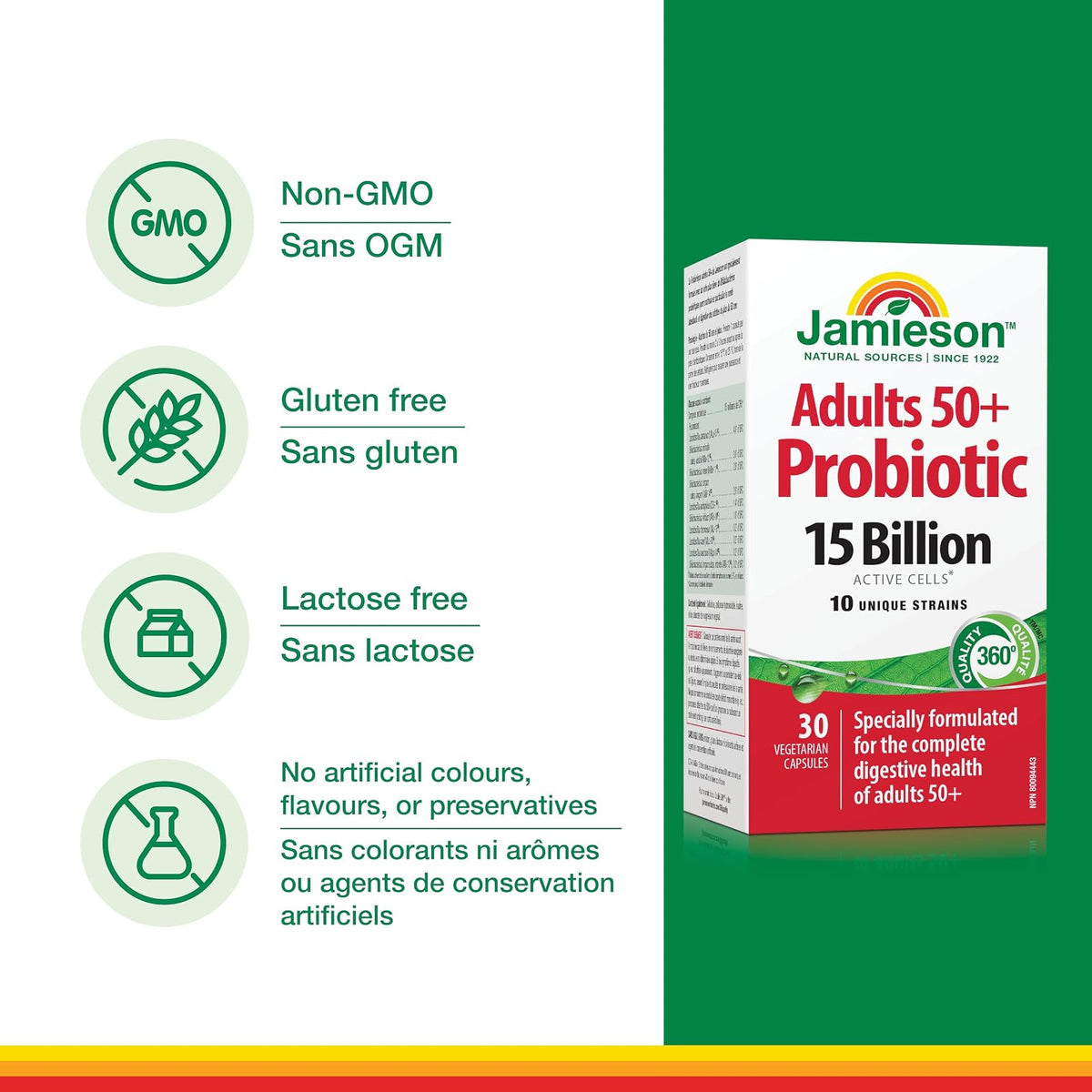 15 billion CFU probiotic support