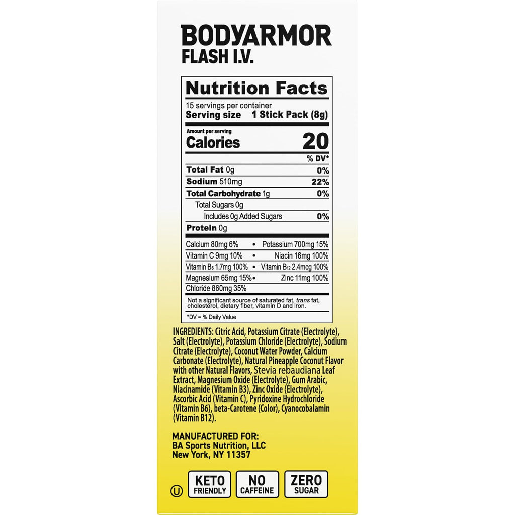 15 count BODYARMOR electrolyte packets