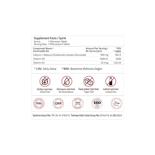 15 count calcium effervescent tablets