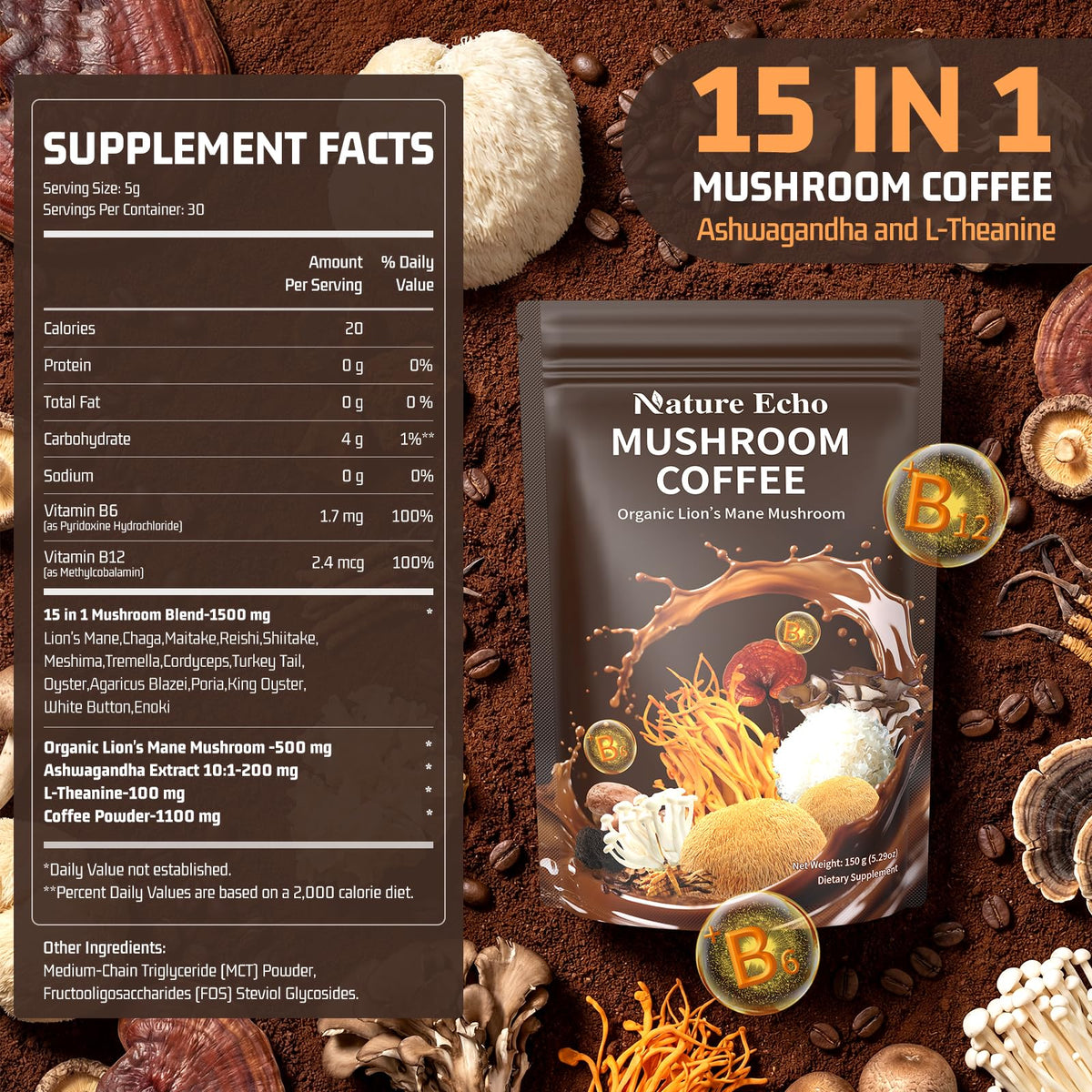 15 in 1 mushroom blend benefits