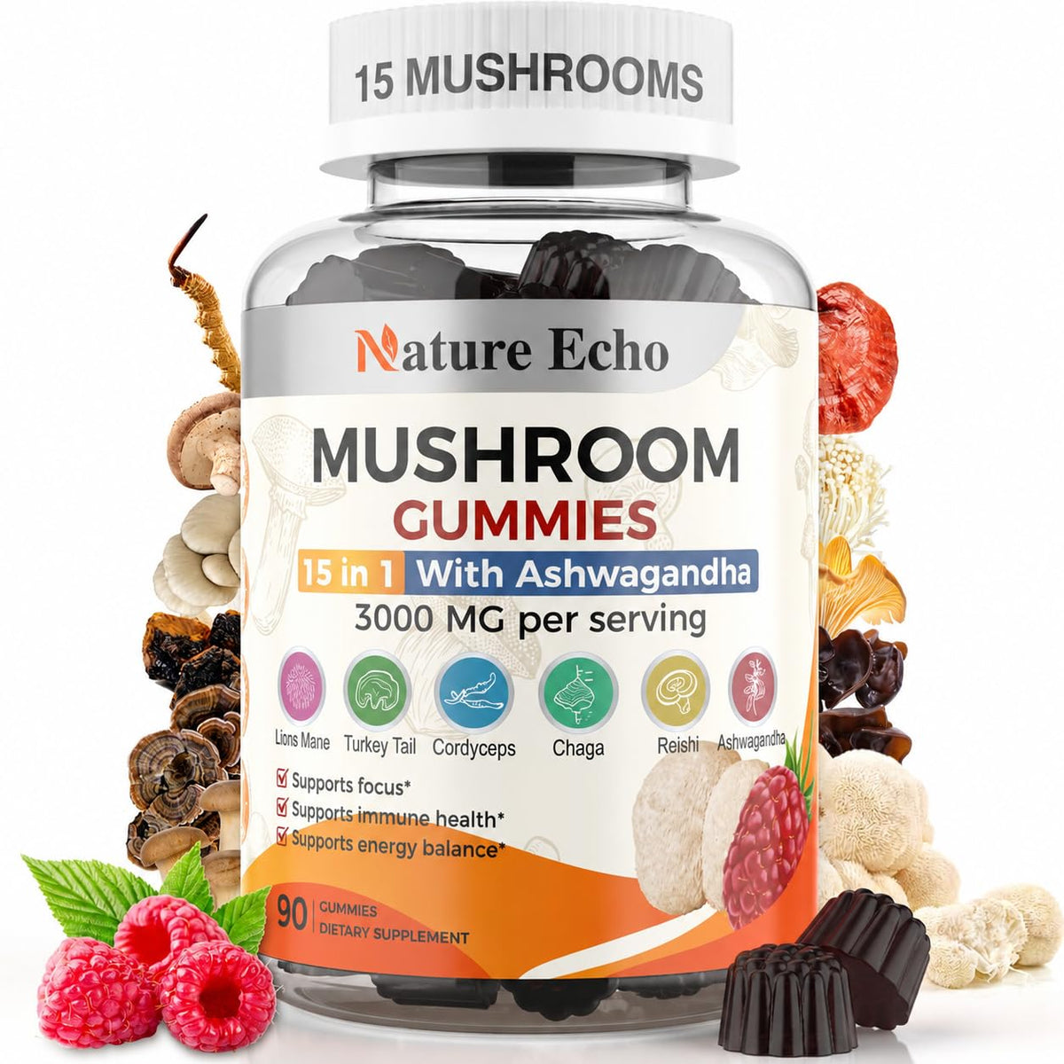 15 in 1 mushroom gummies benefits