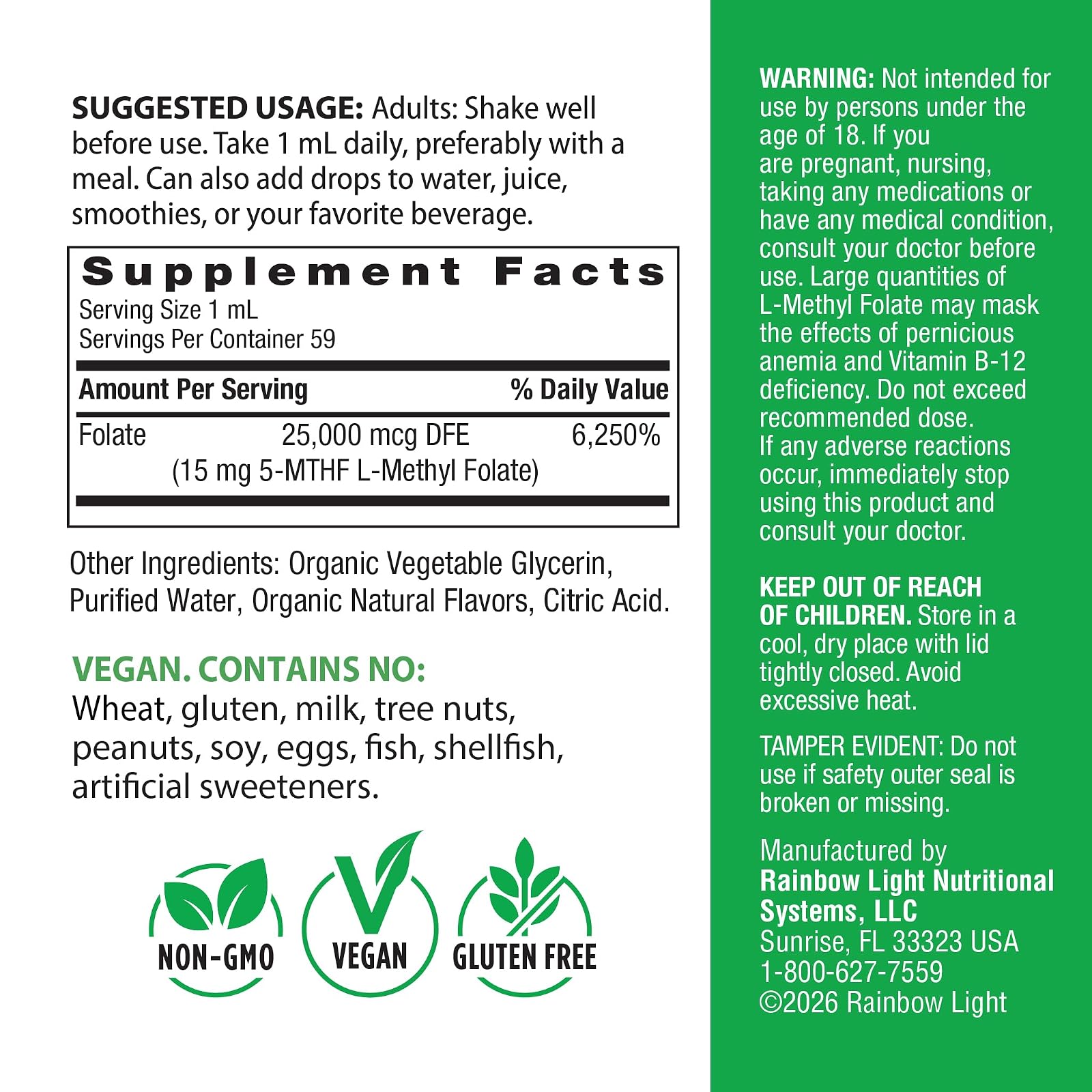 15 mg L Methyl Folate liquid