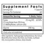 15 mg L-Methylfolate for energy support