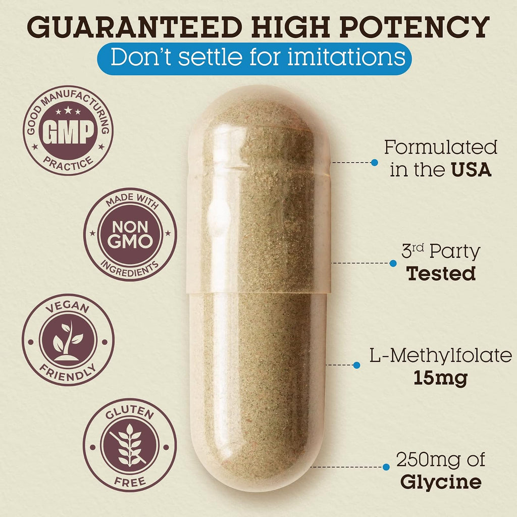 15 mg L-Methylfolate for energy