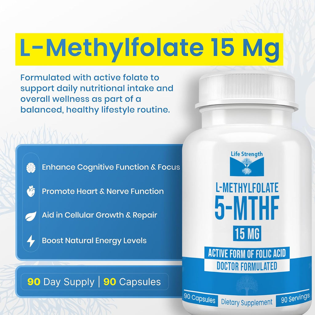 15 mg L-Methylfolate for optimal absorption
