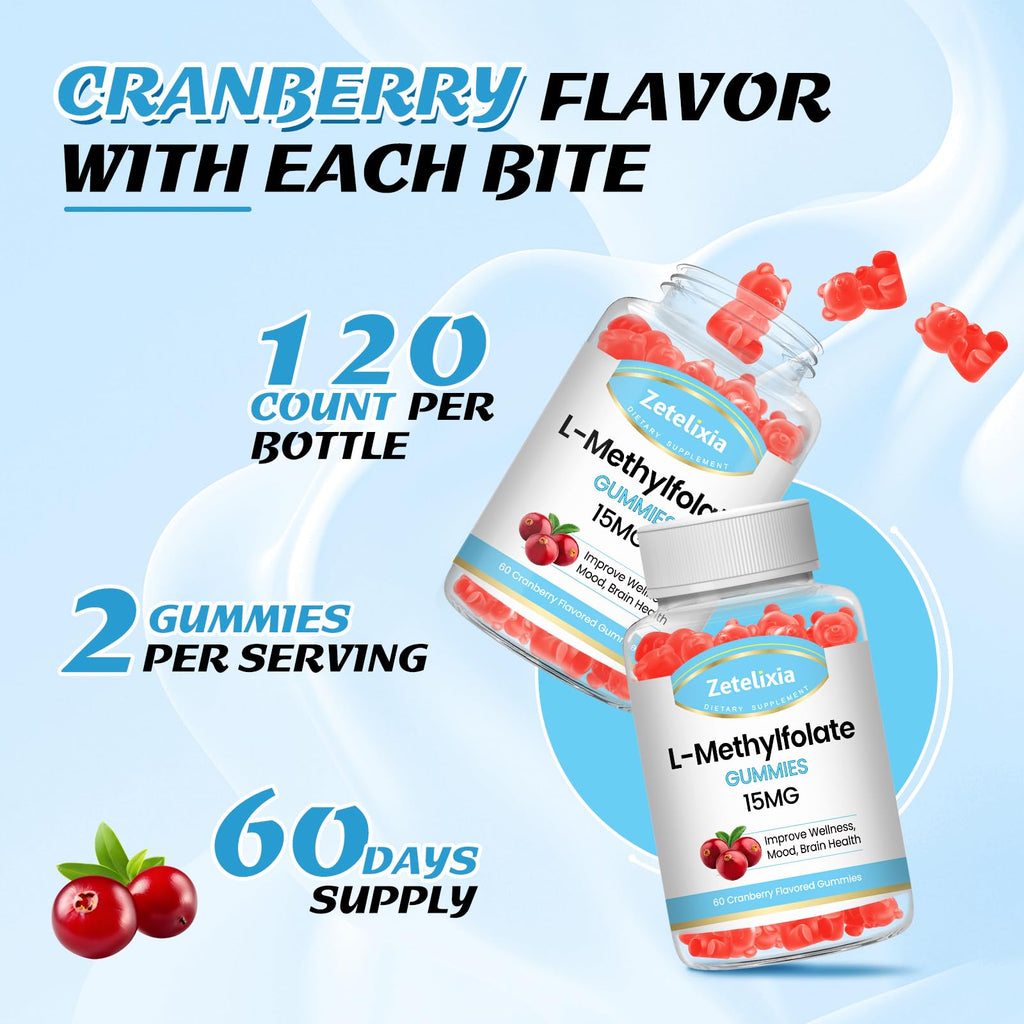 15 mg L-Methylfolate gummy vitamins