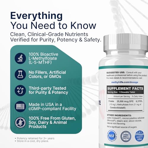 15 mg L-Methylfolate vitamin B supplement