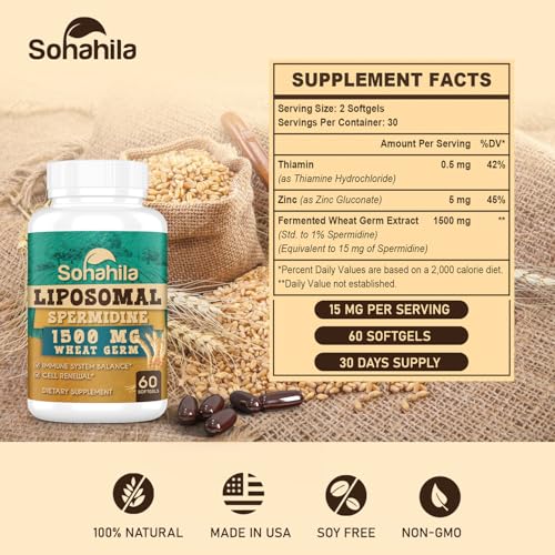 15 MG spermidine softgels for vitality