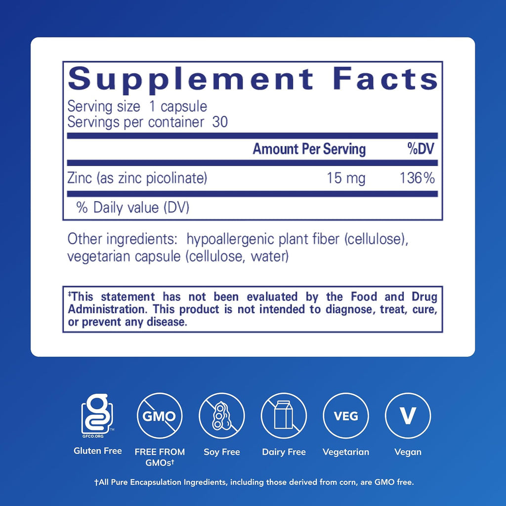 15 mg zinc for immune support