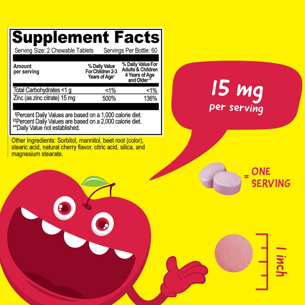 15 mg zinc for immune support