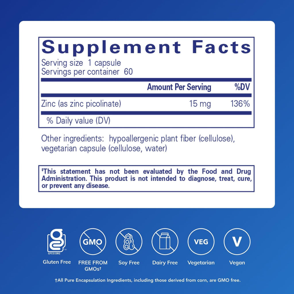 15 mg zinc for immune support