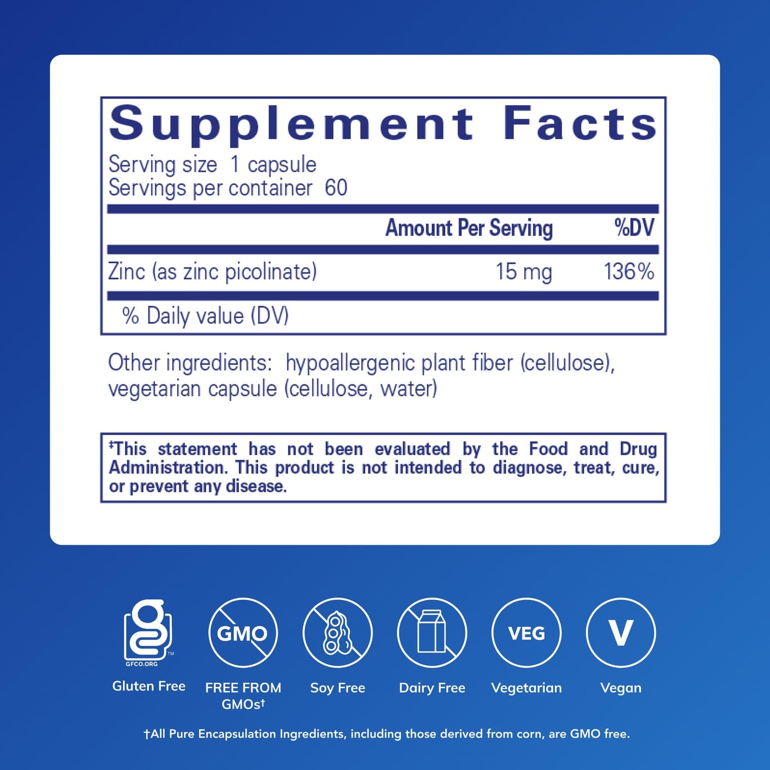 15 mg zinc for immune support