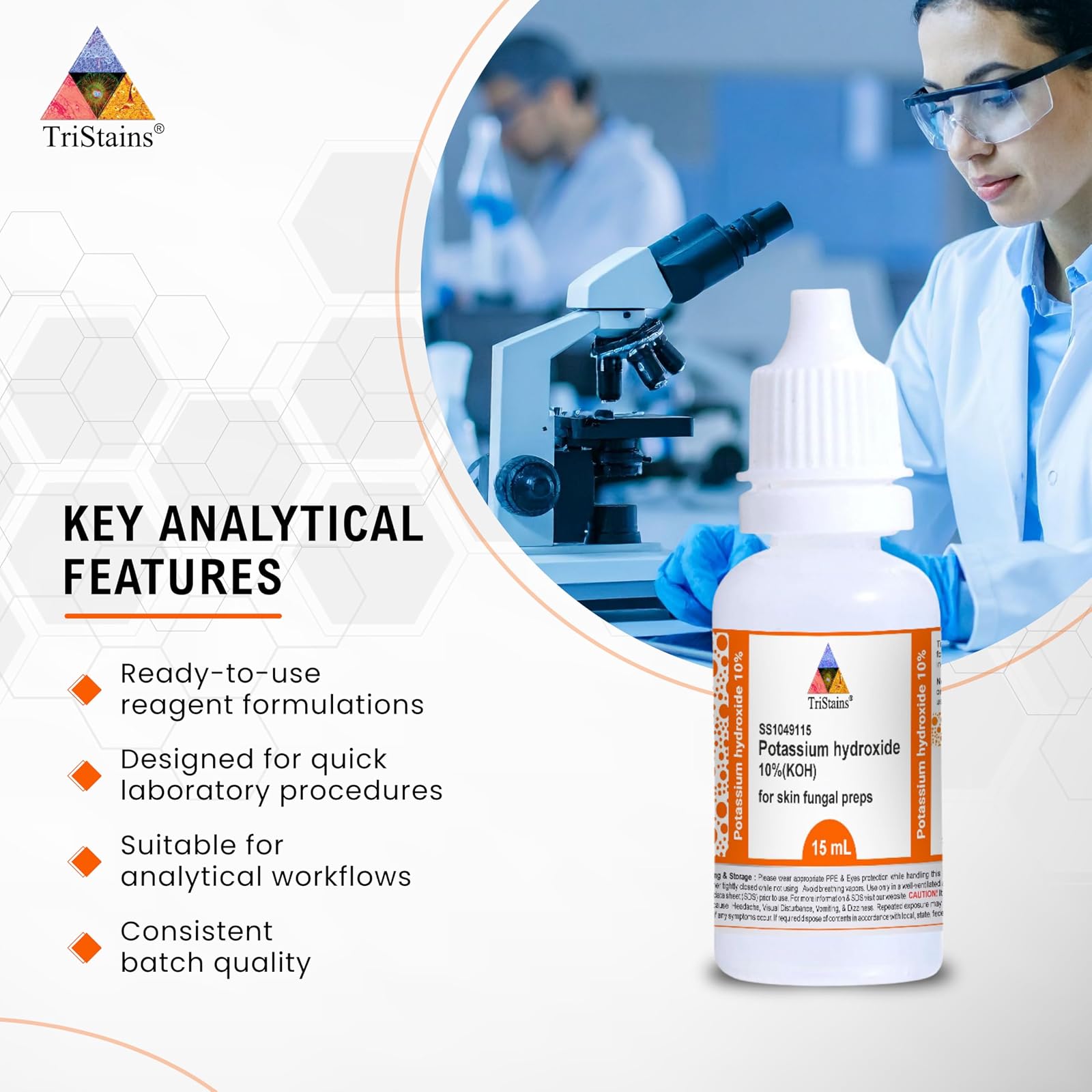 15 mL potassium hydroxide bottle