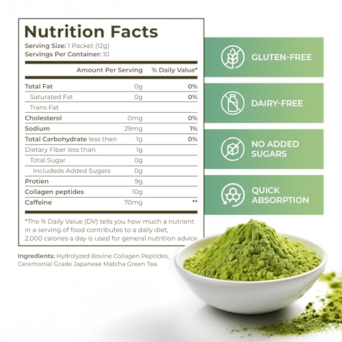 15 servings of matcha collagen