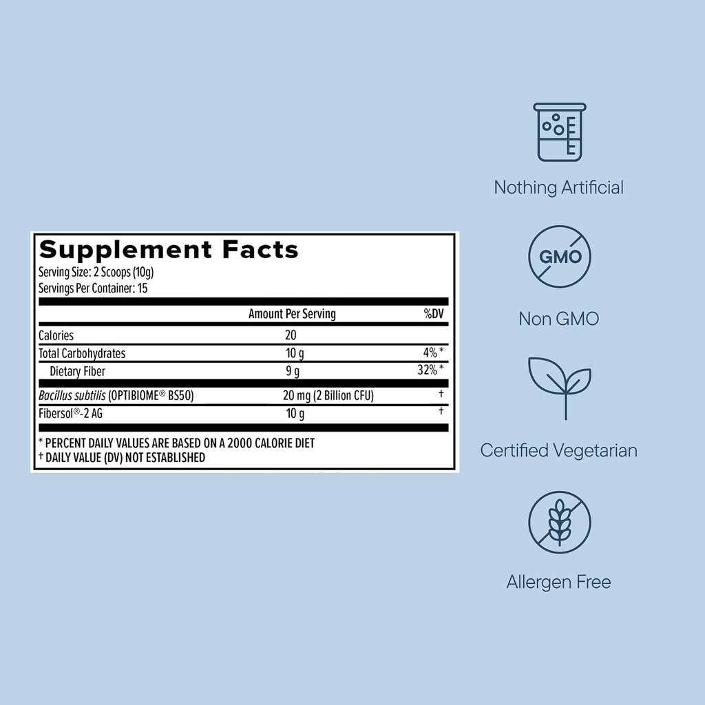 15 servings of prebiotic fiber powder