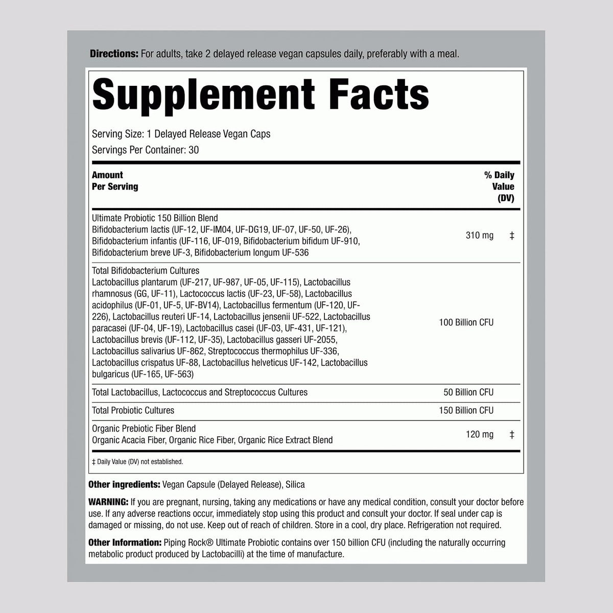 150 billion CFU digestive support