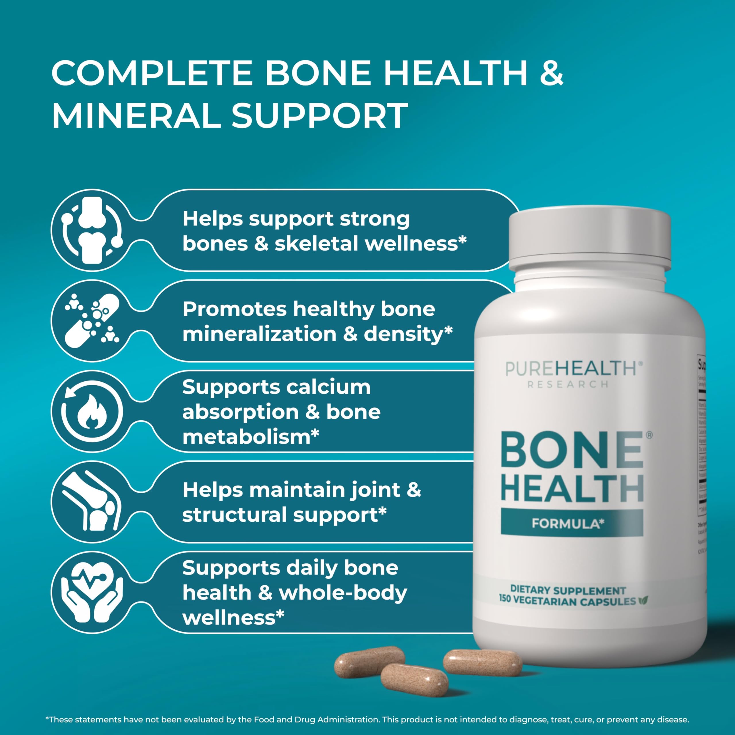 150 capsules for daily bone strength