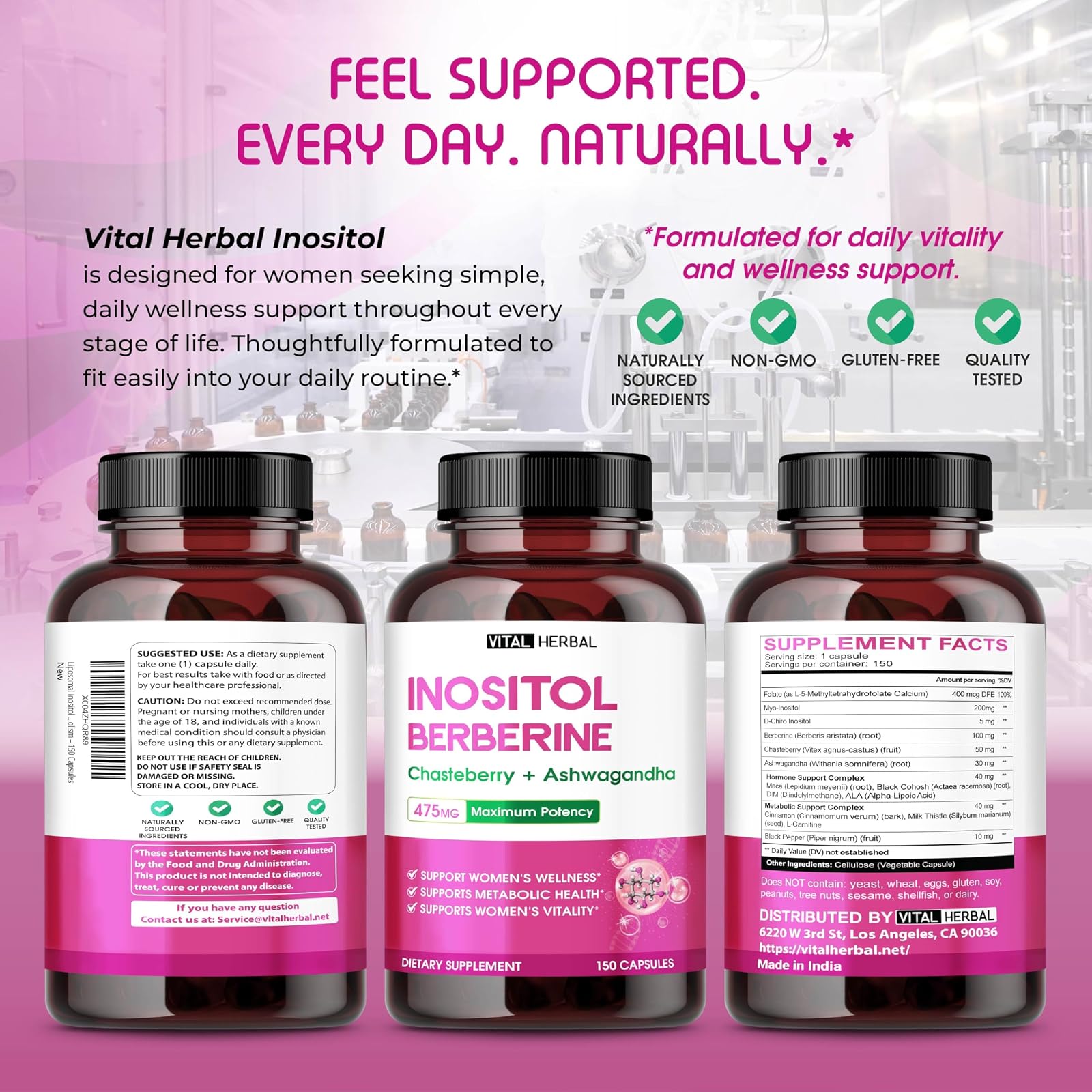 150 capsules for daily nutritional support