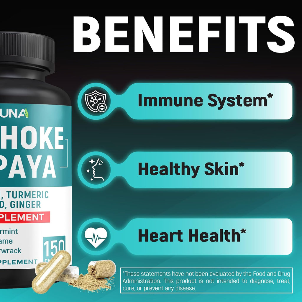 150 capsules of artichoke extract