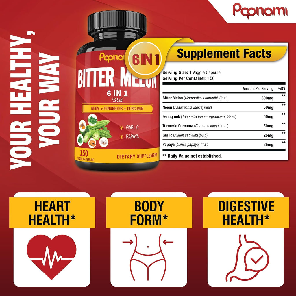 150 capsules of bitter melon extract