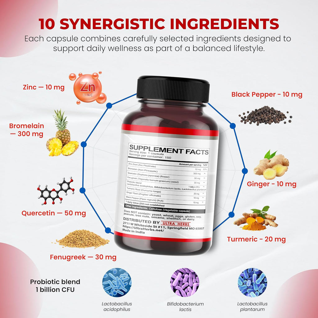 150 capsules of bromelain complex