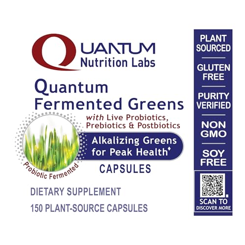 150 capsules of fermented greens nutrition