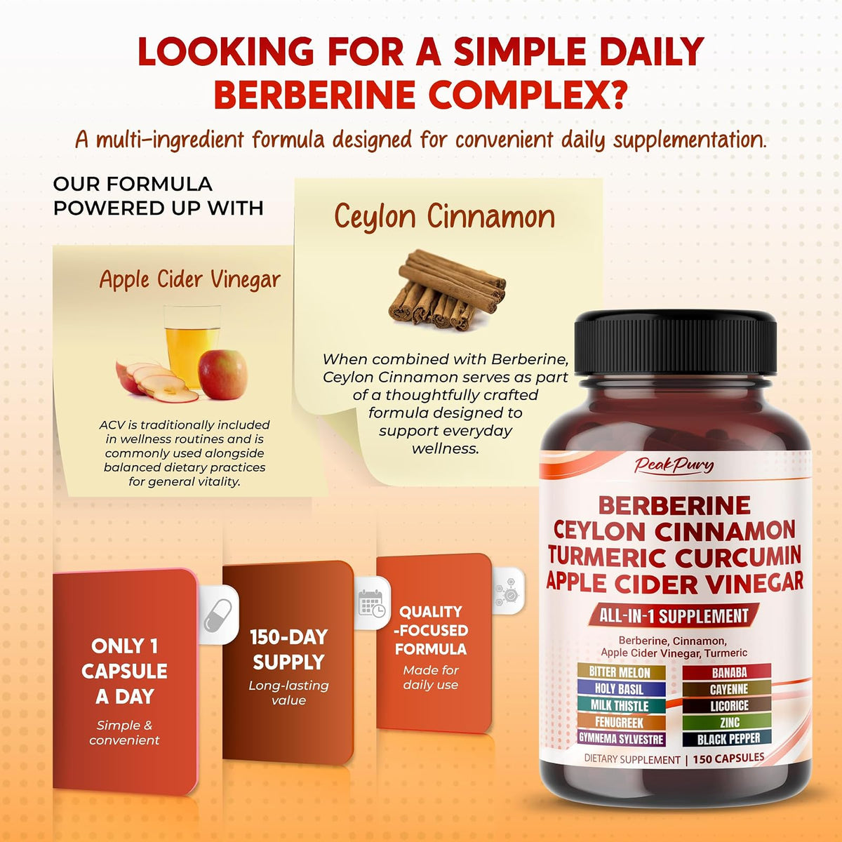 150 capsules of herbal berberine