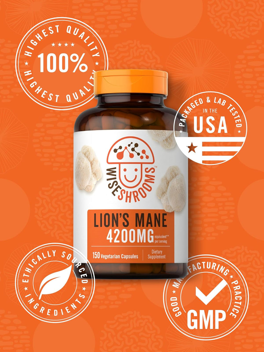 150 capsules of lion's mane extract